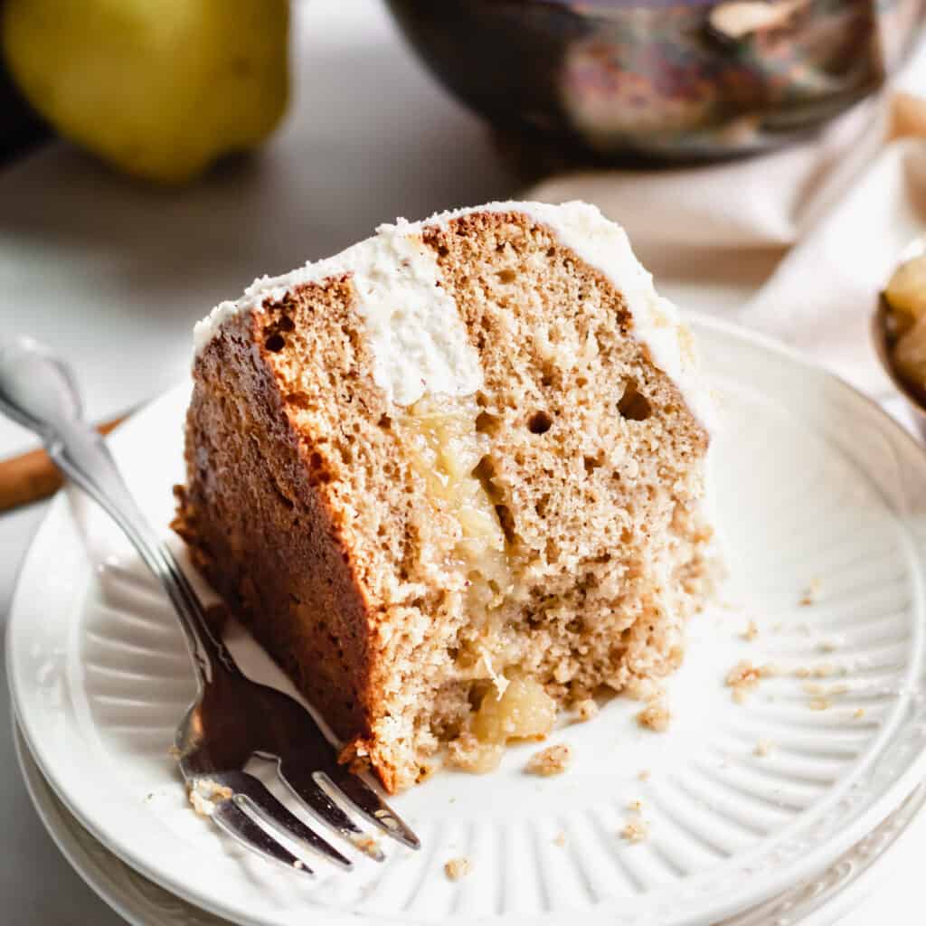 Pear Spice Cake with Brown Butter Frosting » The Cozy Plum