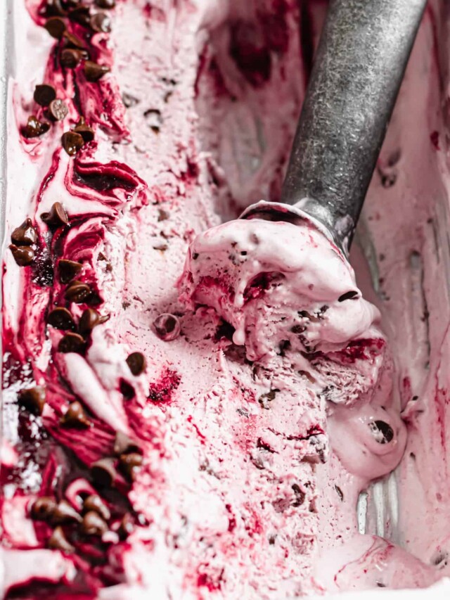 Homemade Blackberry Chip Ice Cream – The Cozy Plum