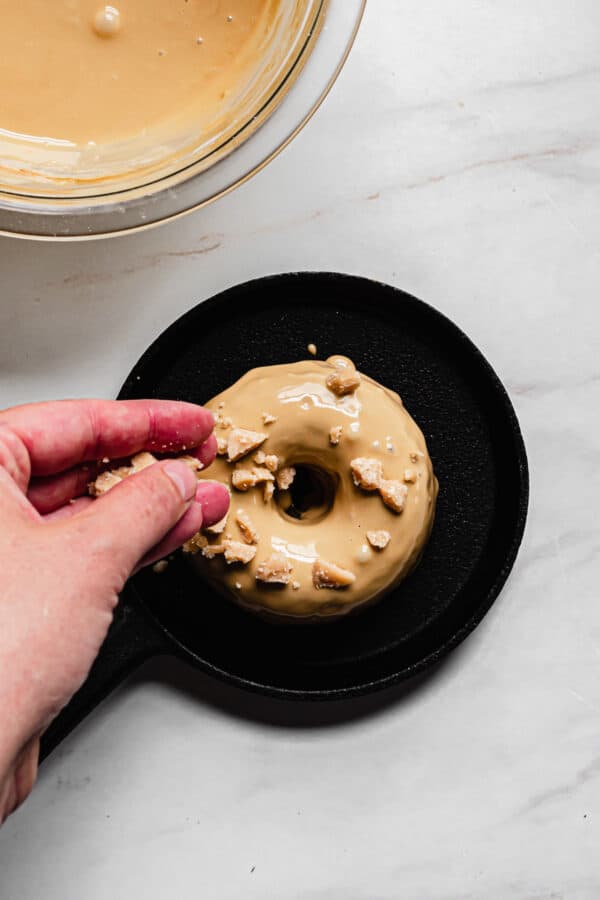 Coffee Toffee Baked Donuts » The Cozy Plum