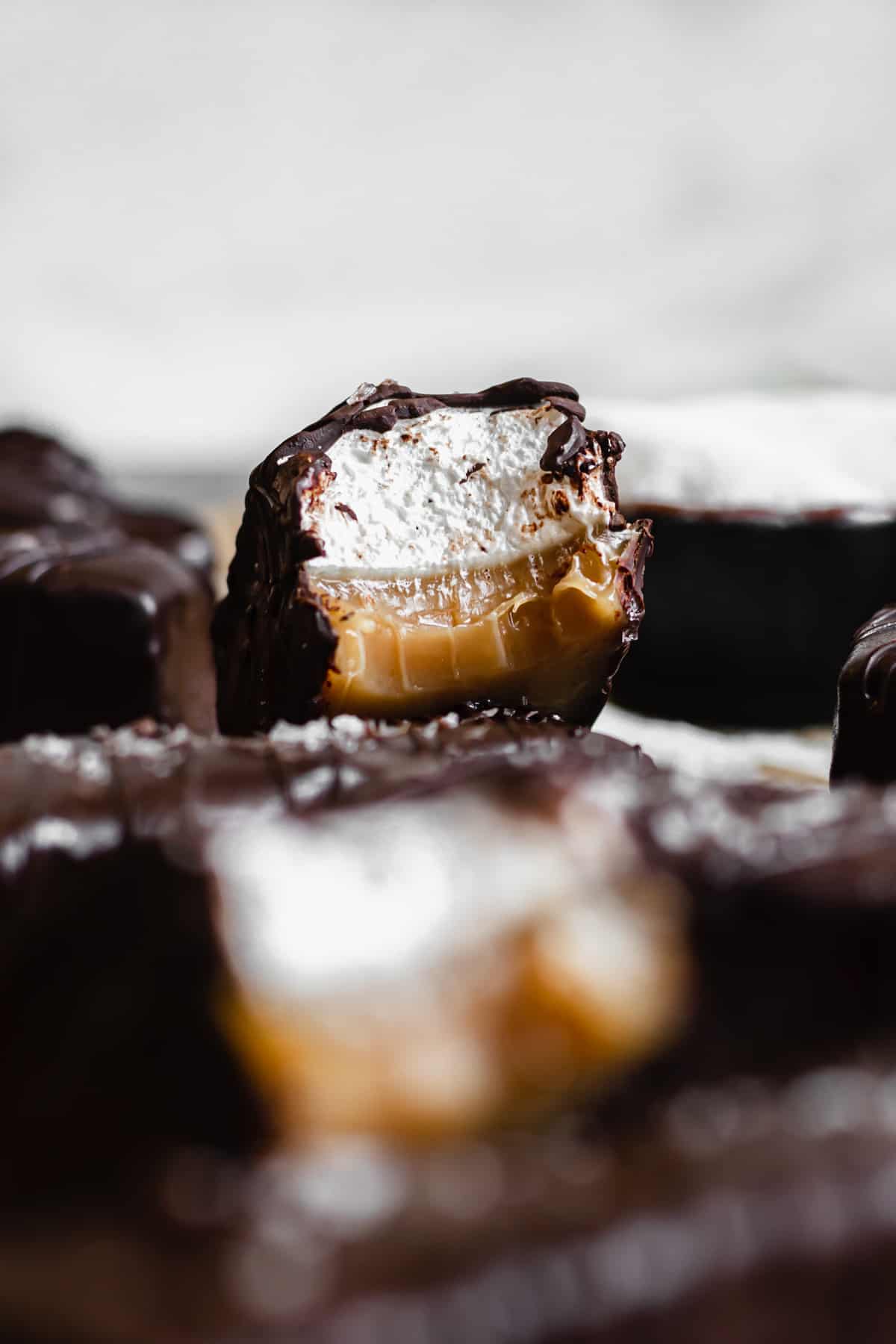 Chocolate Caramel Marshmallow Bars – The Cozy Plum