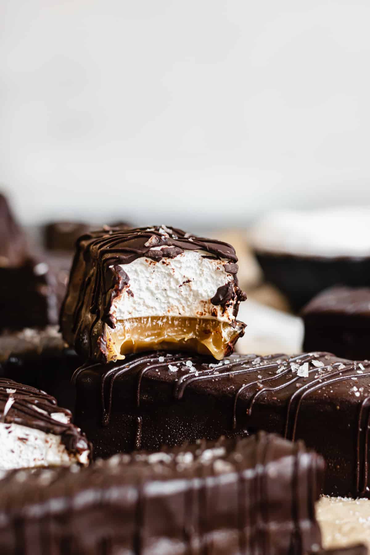 Chocolate Caramel Marshmallow Bars – The Cozy Plum