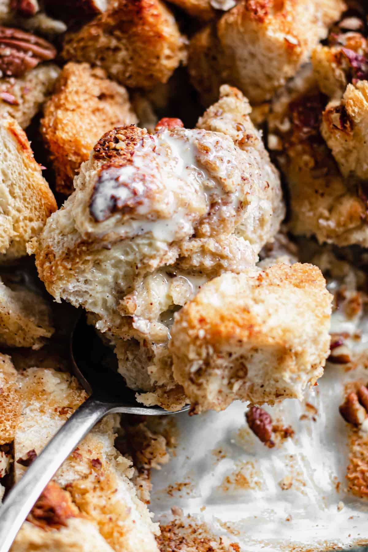 Pecan Bread Pudding with Vanilla Sauce – The Cozy Plum