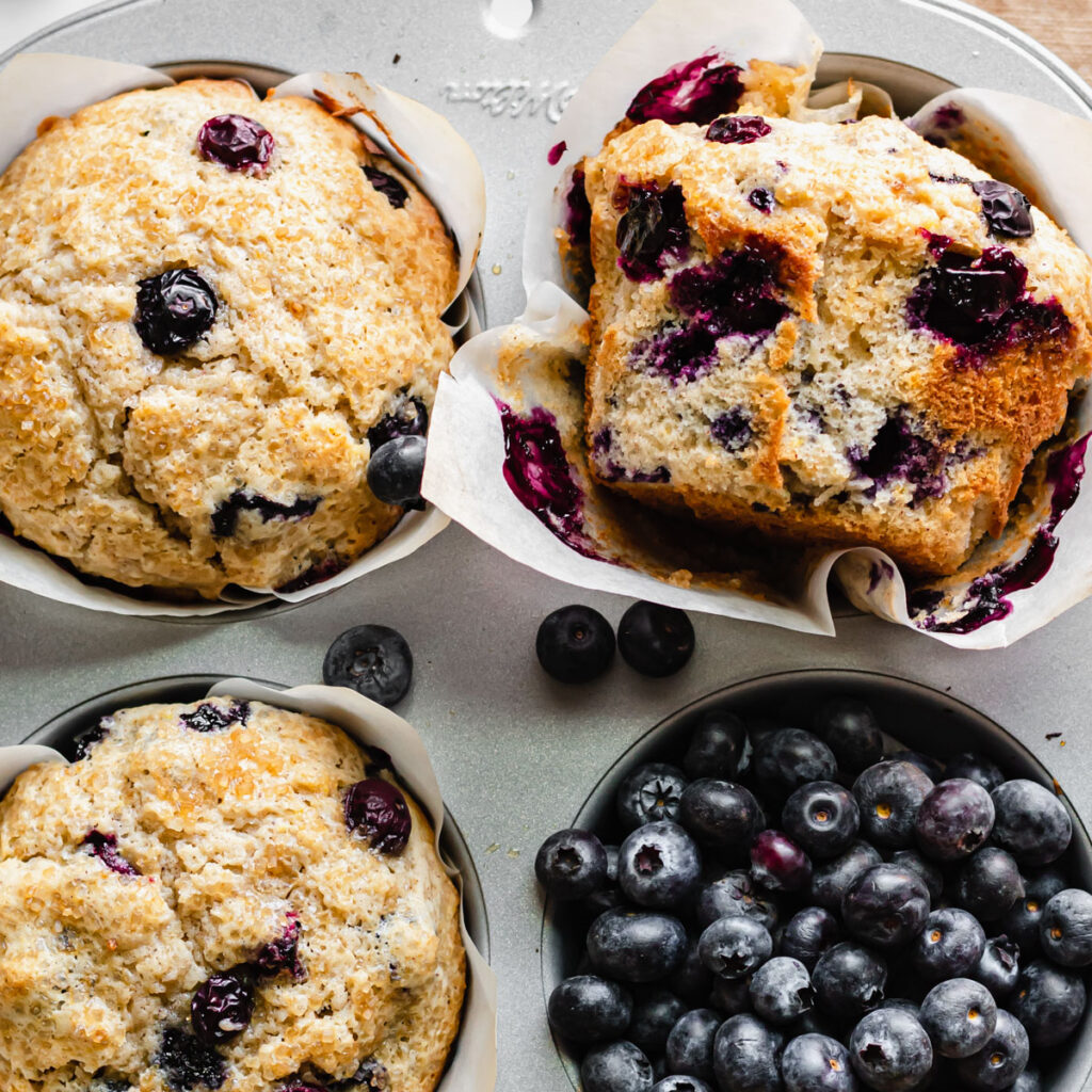 Easy Jumbo Blueberry Muffins (Bakery Style) – The Cozy Plum