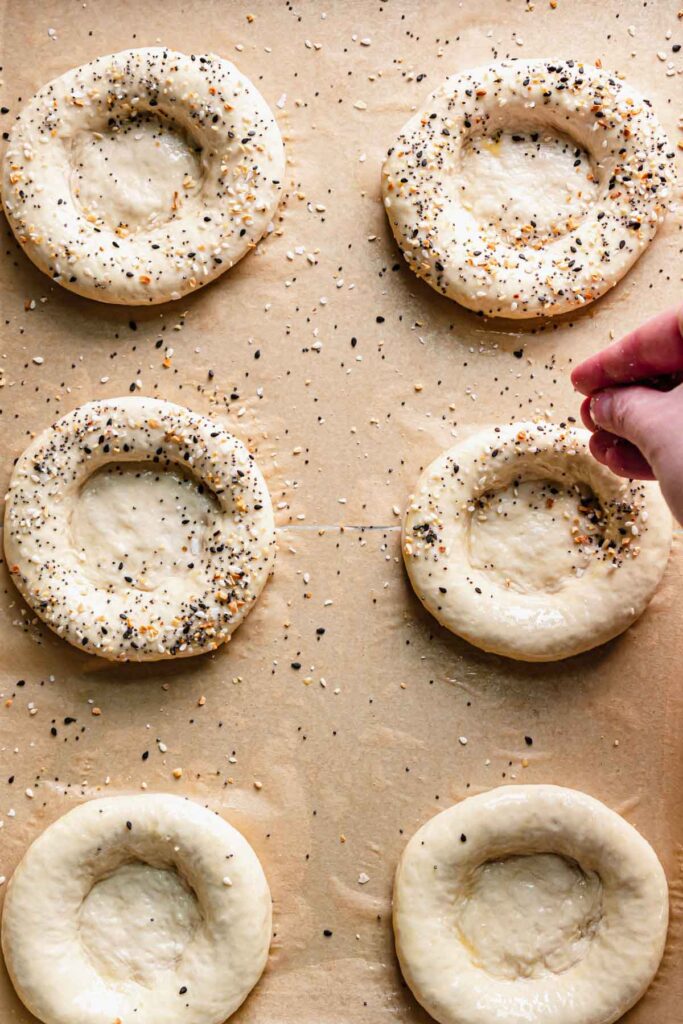 Bialy Bagels with Everything Seasoning – The Cozy Plum