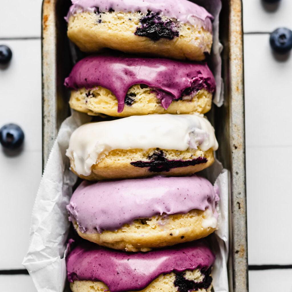 Baked Glazed Blueberry Donuts – The Cozy Plum
