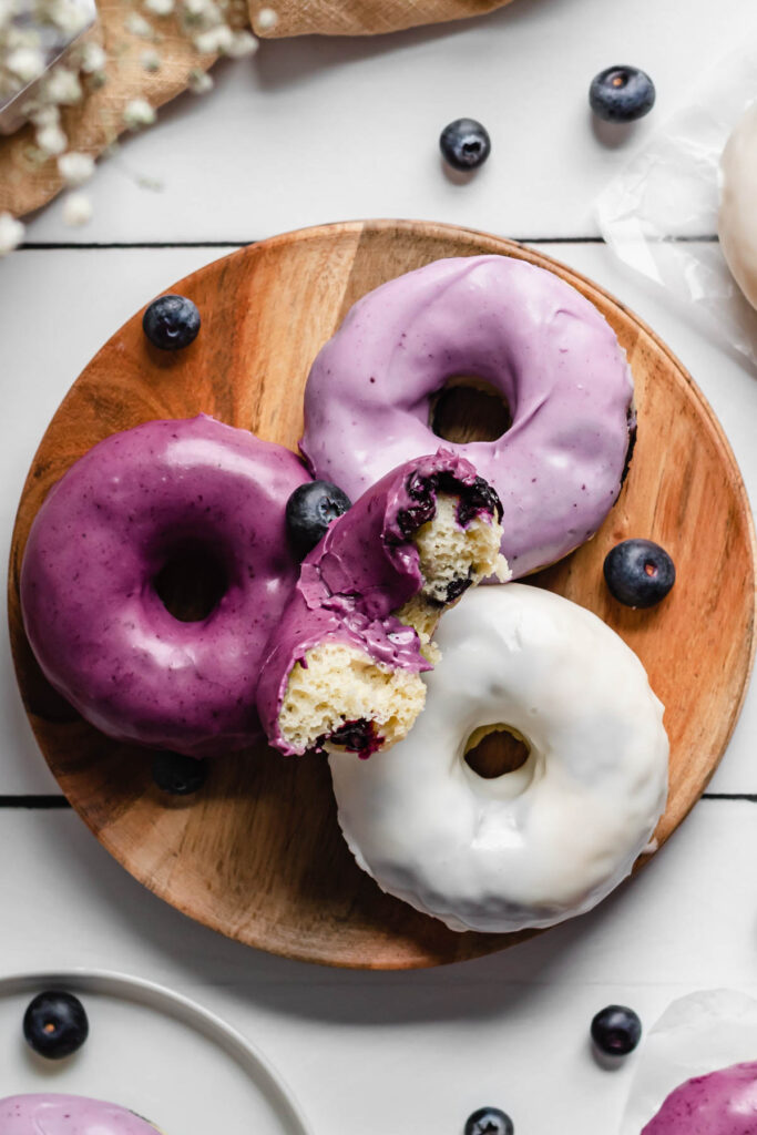Baked Glazed Blueberry Donuts – The Cozy Plum