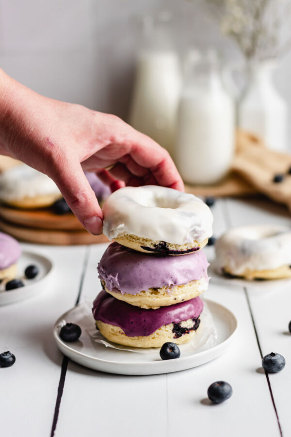 Baked Glazed Blueberry Donuts – The Cozy Plum
