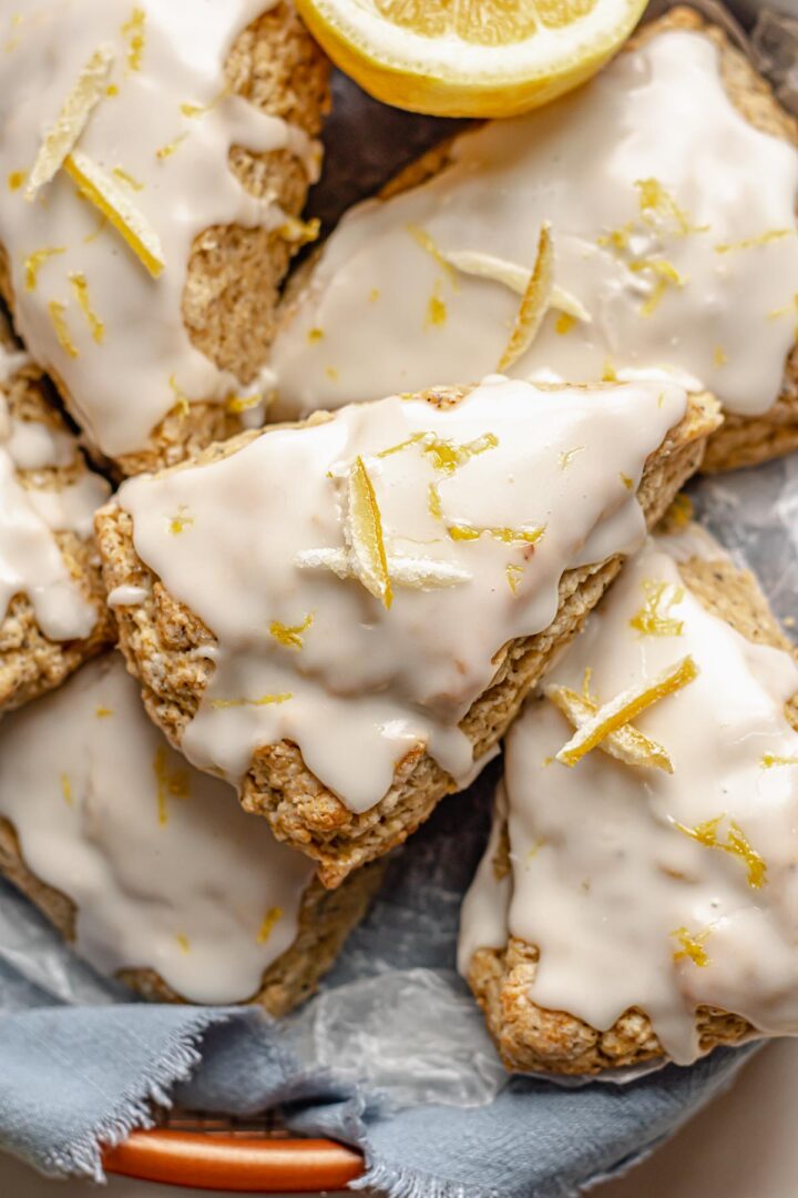Earl Grey Scones with Lemon Glaze – The Cozy Plum