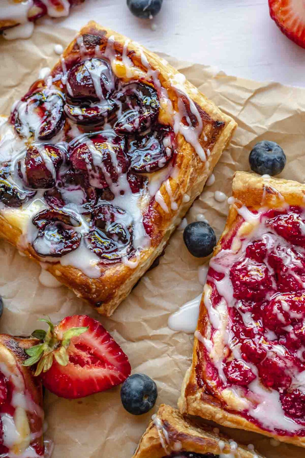 Fruit and Cream Cheese Puff Pastry Danish – The Cozy Plum