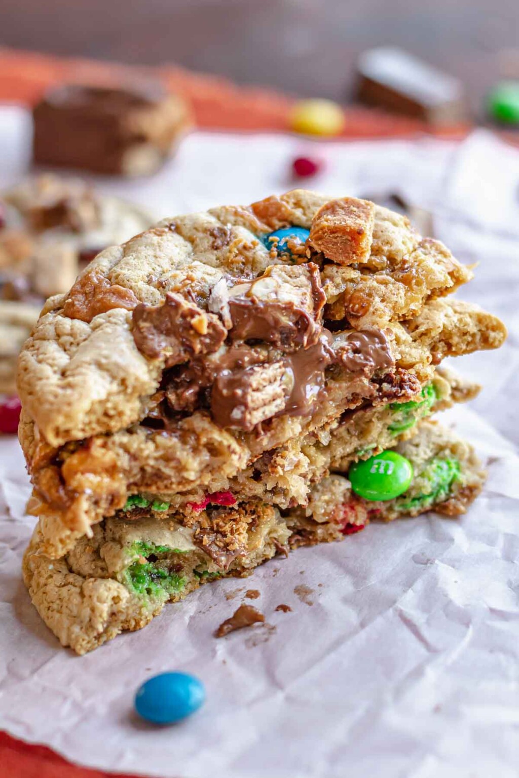 Leftover Halloween Candy Cookies – The Cozy Plum