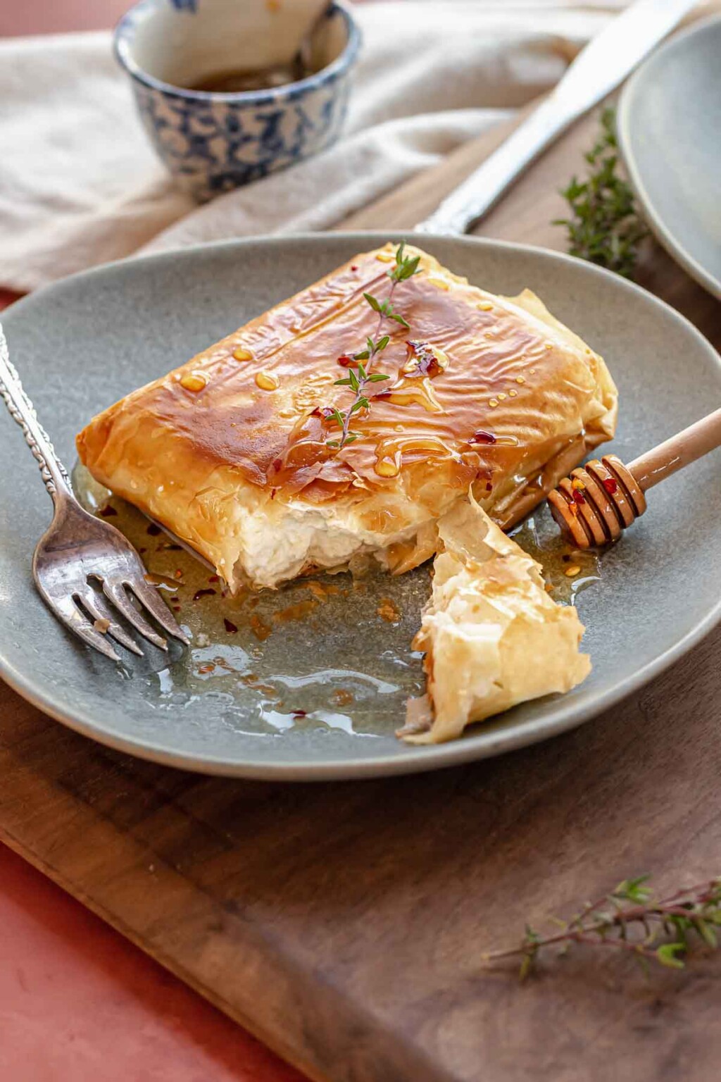 Phyllo Fried Feta with Hot Honey – The Cozy Plum