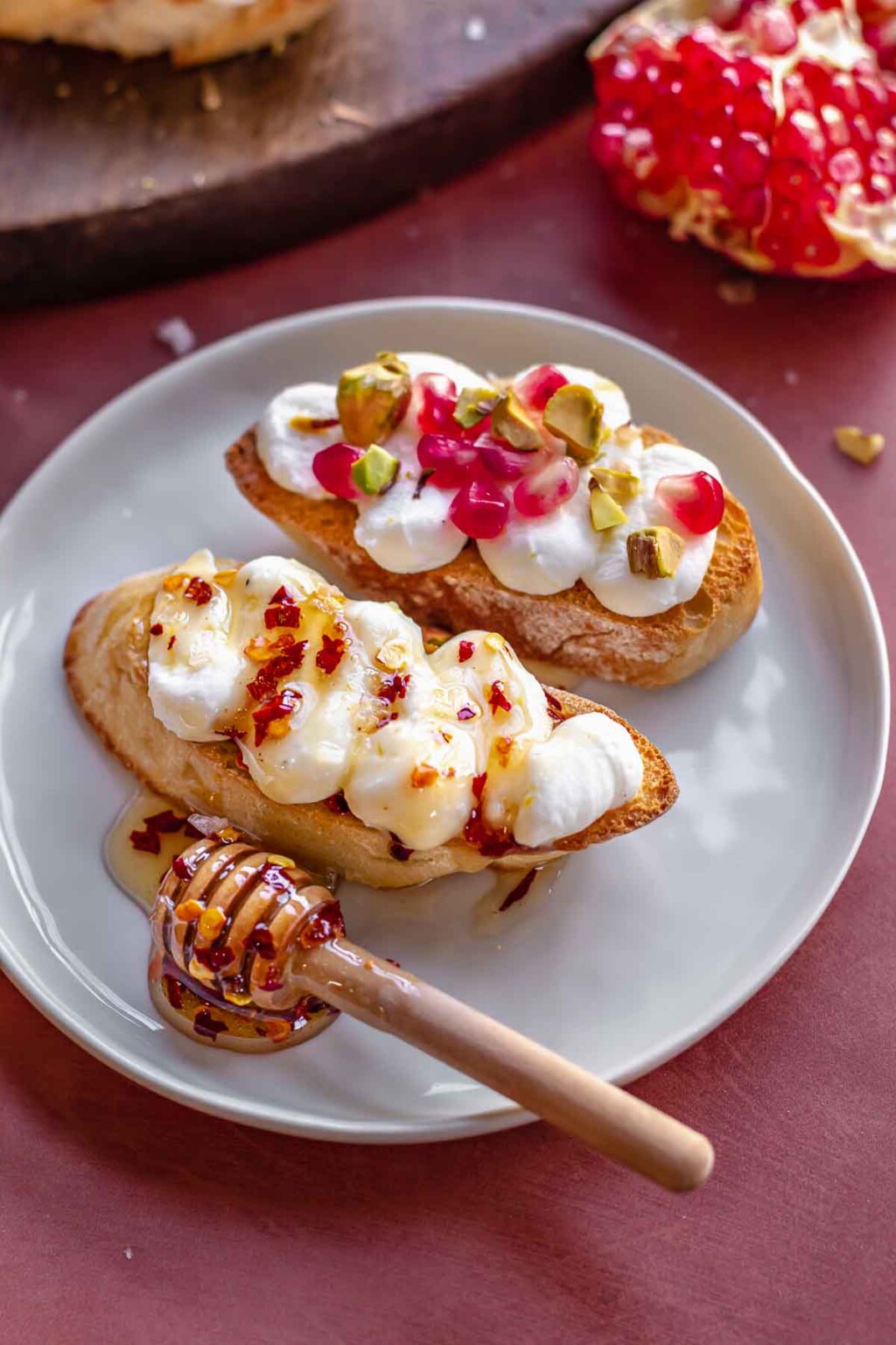Whipped Ricotta Crostini – The Cozy Plum