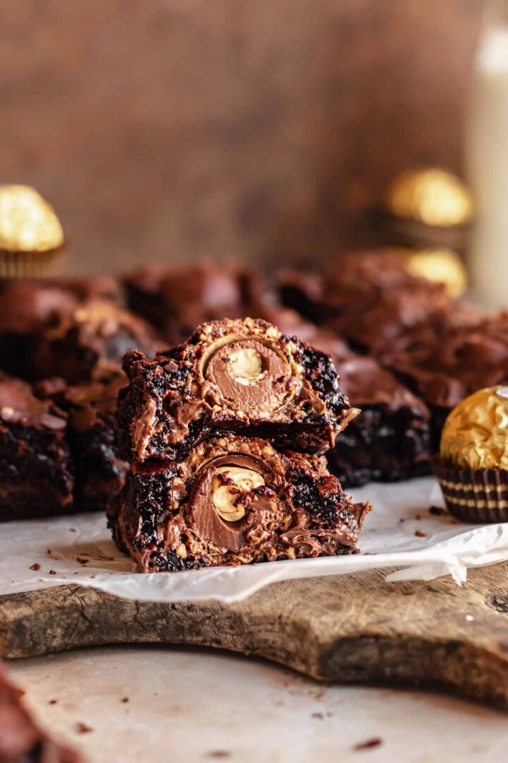Ferrero Rocher Brownies – The Cozy Plum