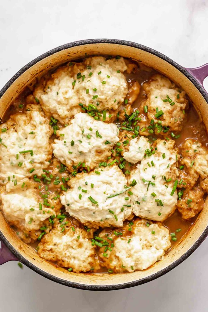 Irish Beef Stew with Cheddar Dumplings – The Cozy Plum
