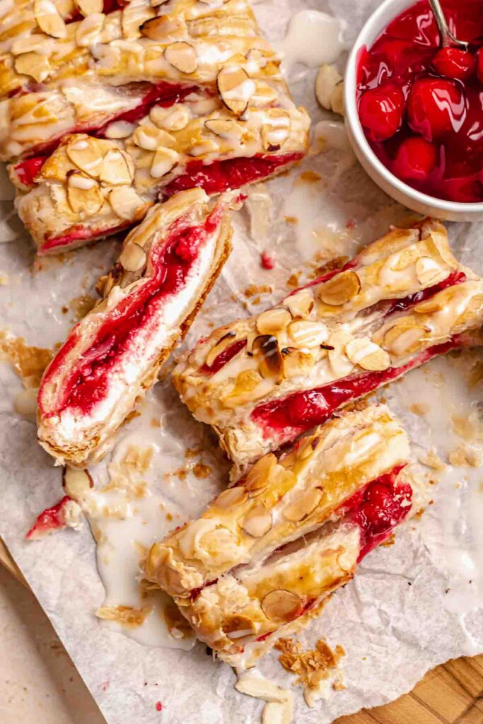 Cream Cheese Cherry Danish with Puff Pastry – The Cozy Plum