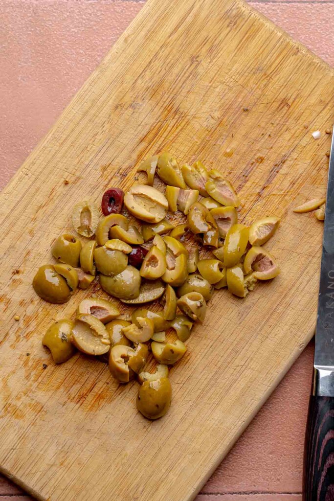 Herb Roasted Olives with Burrata – The Cozy Plum