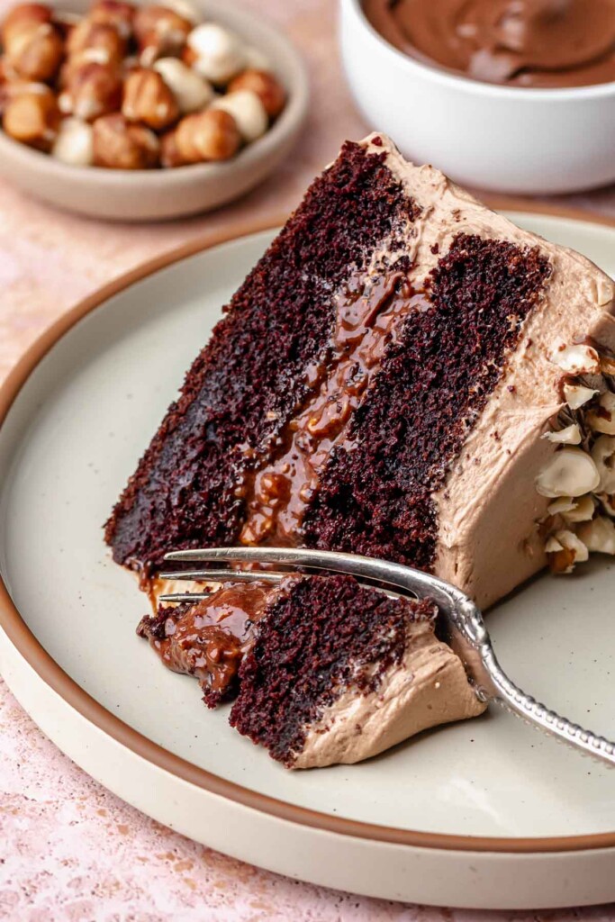 Chocolate Hazelnut Cake with Nutella Buttercream – The Cozy Plum