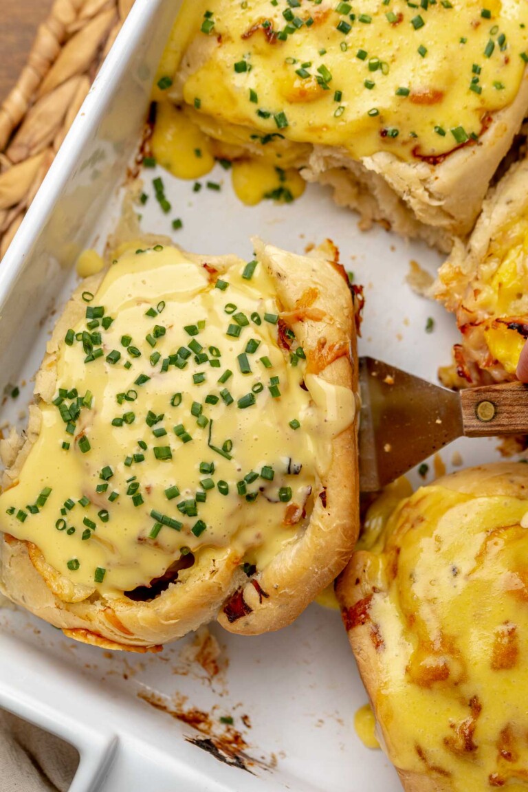 Savory Breakfast Rolls with Hollandaise Sauce – The Cozy Plum
